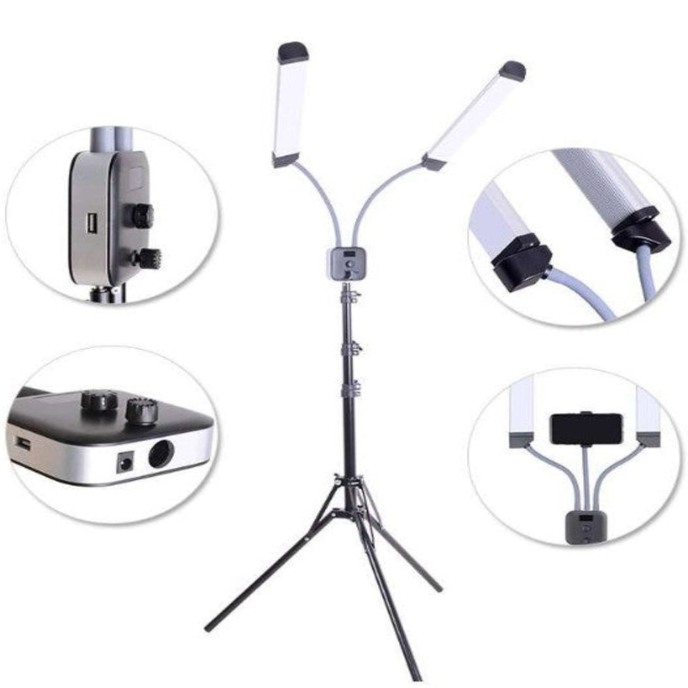 Dual Arm LED Salon Light – Pro Beauty Light – ROKK Salon Solutions