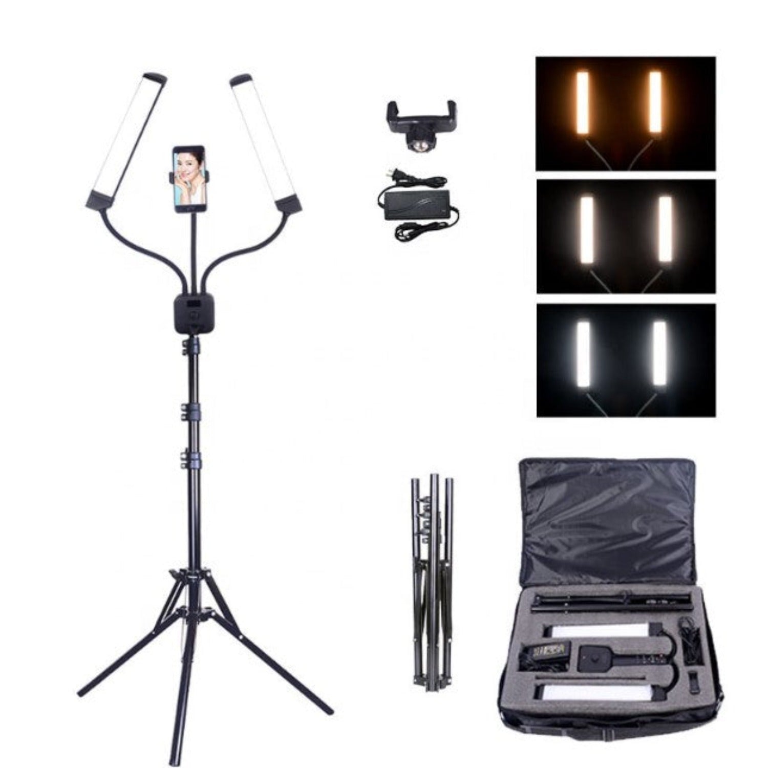 Dual Arm LED Salon Light – Pro Beauty Light – ROKK Salon Solutions